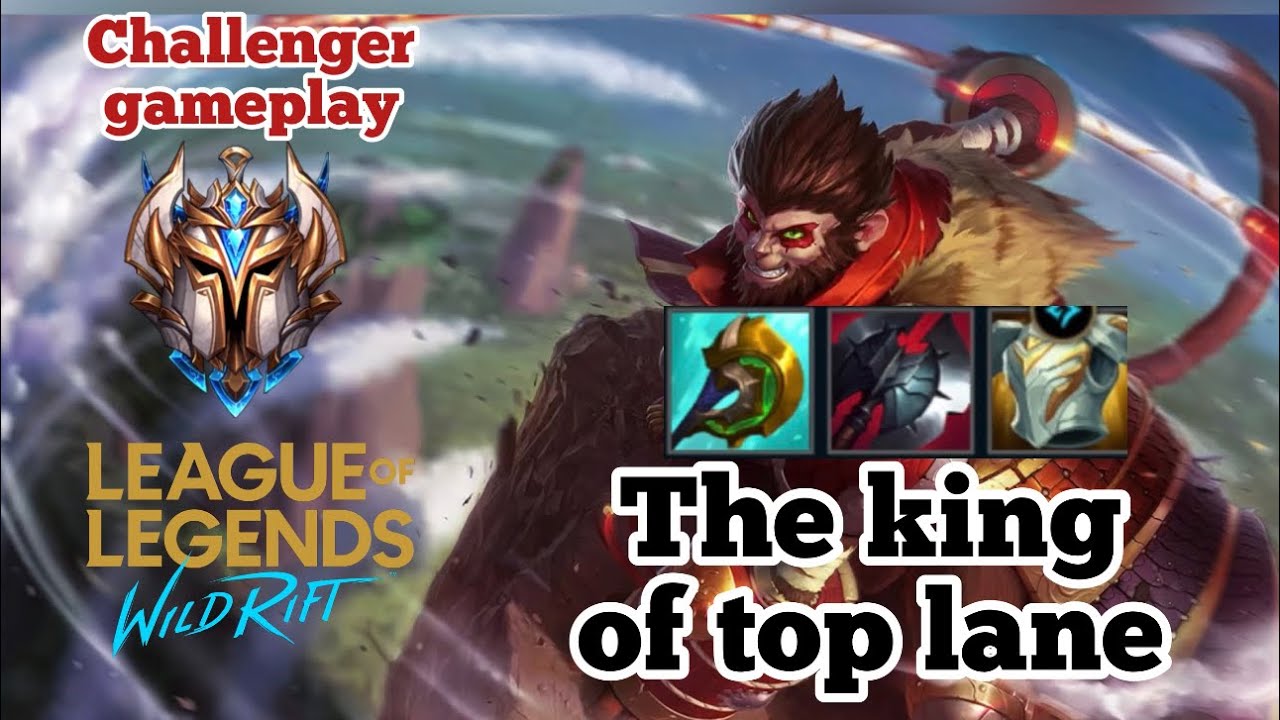 WILD RIFT CHALLENGER WUKONG GAMEPLAY - THE KING OF TOP LANE - YouTube