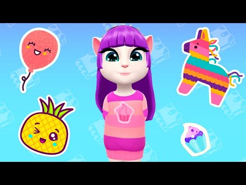 My Talking Angela 2 Christmas & Sticker Book Update Gameplay - YouTube