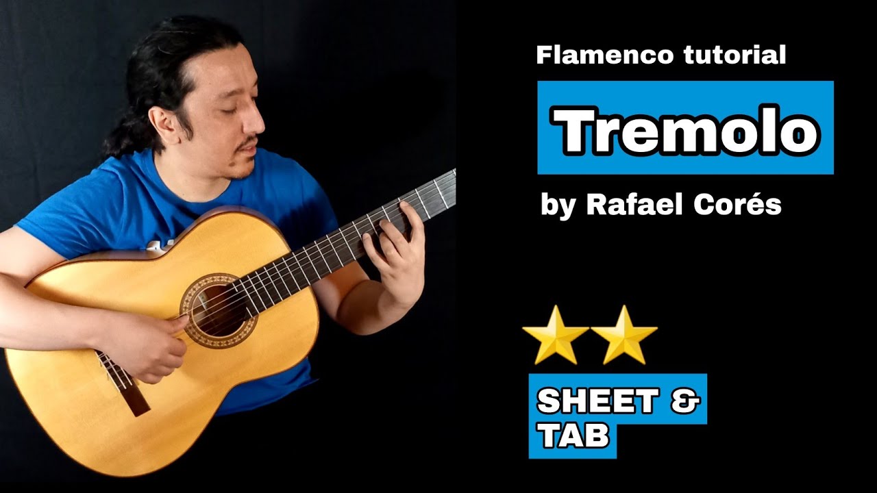 tremolo exercises guitar by Rafael Cortés with sheet + tab & chord # ...