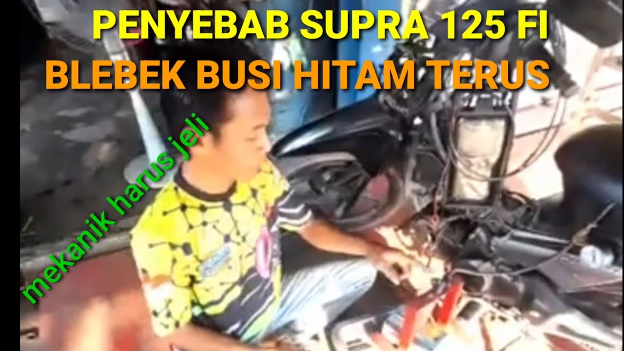 supra 125 injeksi busi hitam terus - YouTube