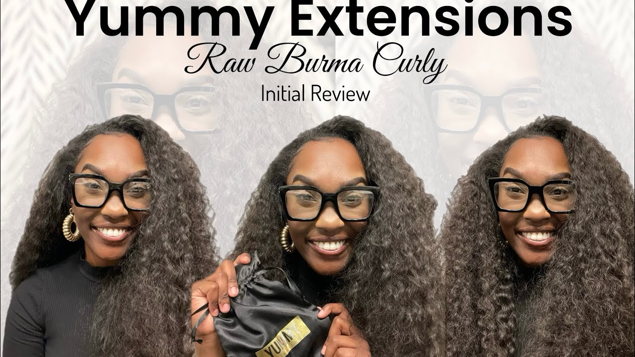Yummy Hair Extensions| Raw Burma Curly Hair Review| Flip over Method ...