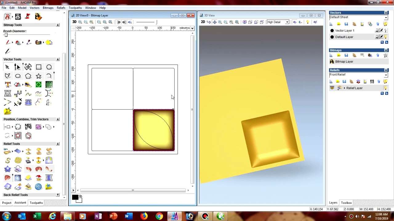 HOW TO MAKE 3D PATTERN DESIGN IN ARTCAM 2008 - YouTube