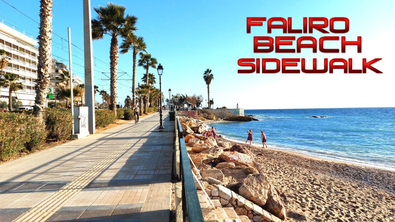 Palaio Faliro Beach Sidewalk |ATHENS-GREECE - YouTube