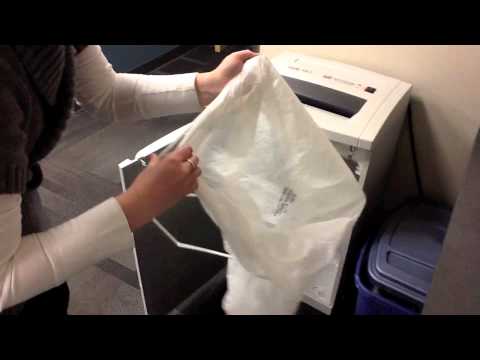 Replacing Bag in Shredder - YouTube