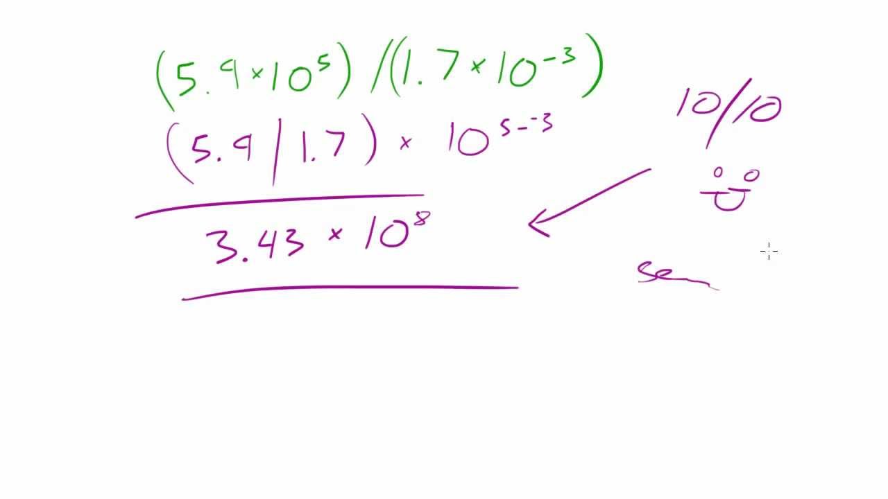Introduction To Physics Lesson 6 Division In Scientific Notation Introduction To Physics Lesson 6 Division In Scientific Notation