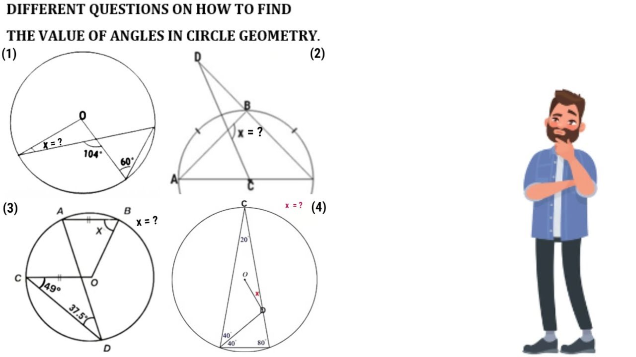 CRICLE GEOMETRY. HOW TO FIND ANGLES. - YouTube