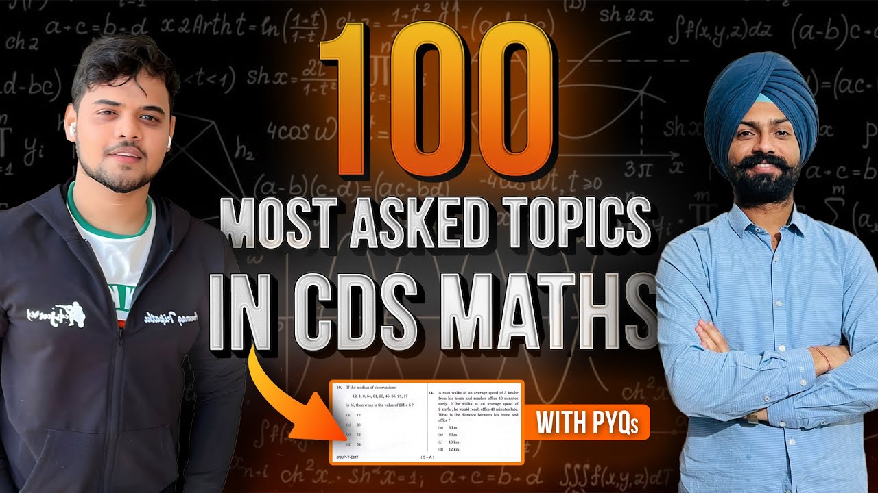 100 Most Repeated CDS Maths Concepts with PYQs. Sandeep Brar Sir || cds ...