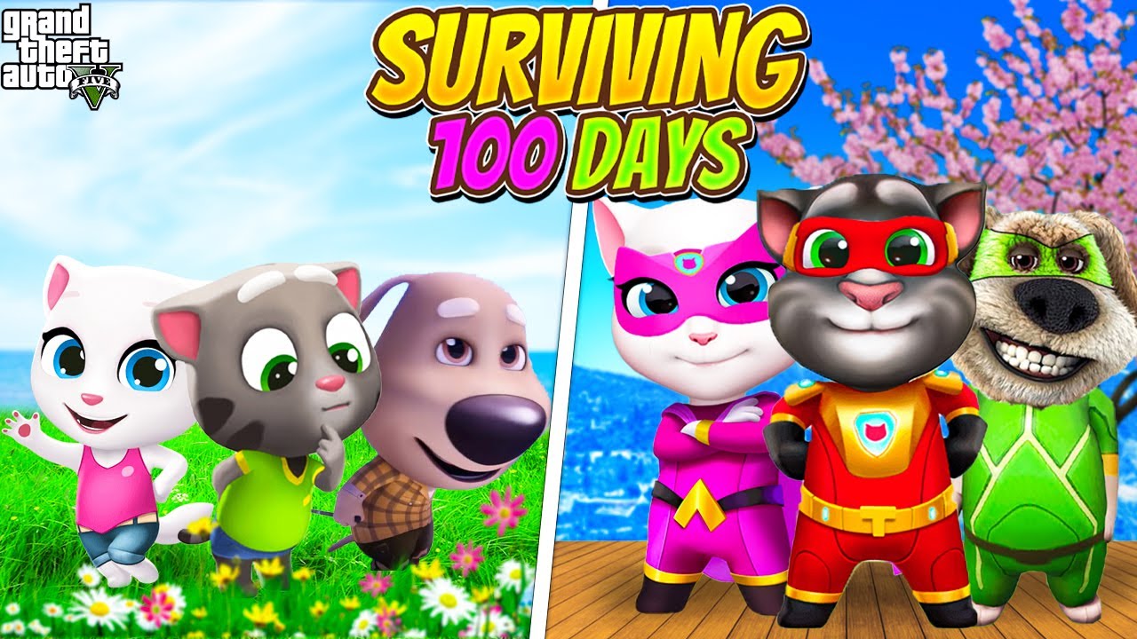 Surviving 100 Years As Talking Tom & Friends In GTA 5 - YouTube