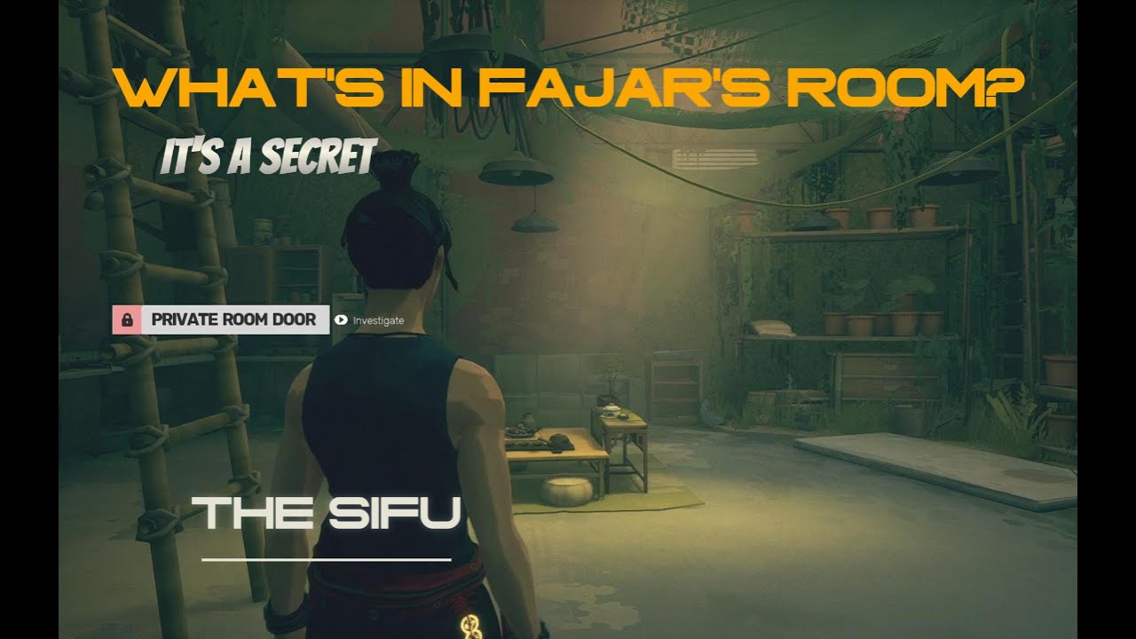 What's in Fajar's Room - There is letter in Fajar's Room " The Sifu ...