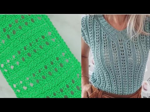 Easy beautiful pattern 🌸 + diagram 🧶 - YouTube