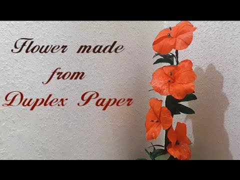 DIY Crafts | Flowers Made from Duplex Paper - YouTube