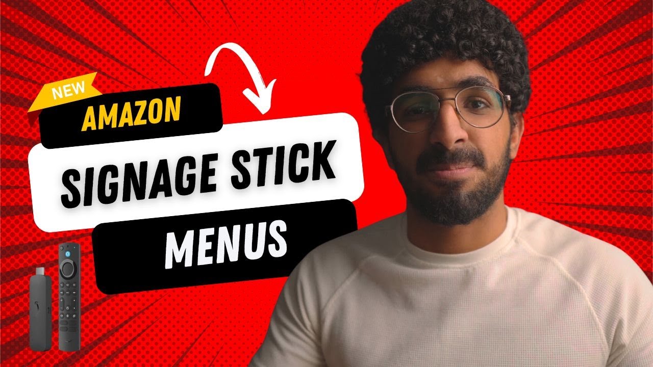 Displaying Menus in restaurants with amazon signage stick - YouTube