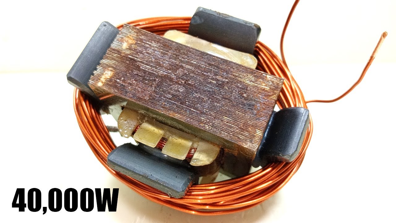 Free Electric 40,000W Generator Copper Coil Magnet 220V AC Transformer ...