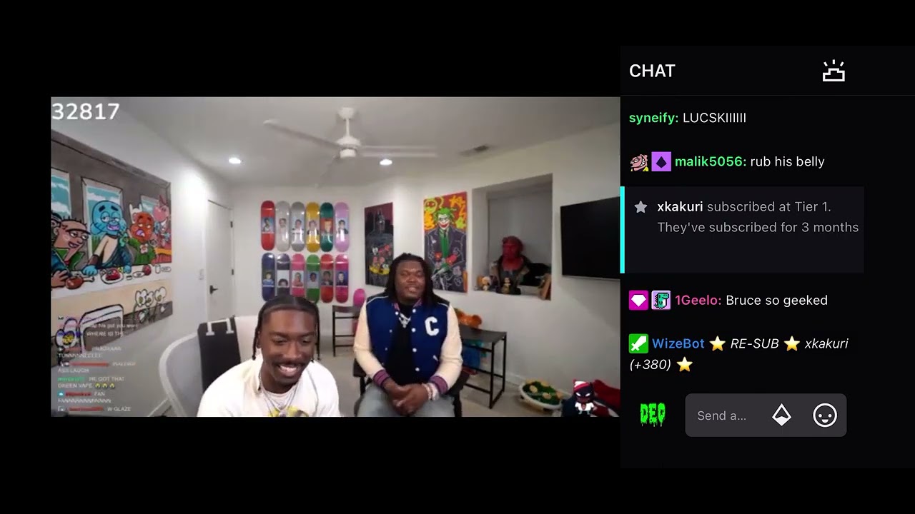 Bruce meets lucki on stream - YouTube