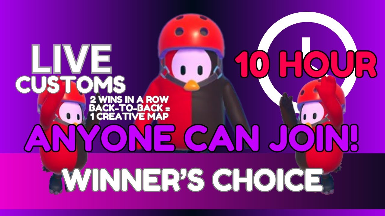 FALL GUYS LIVE | 10 HOUR LIVE STREAM | WINNER'S CHOICE | CUSTOMS (PS4 ...