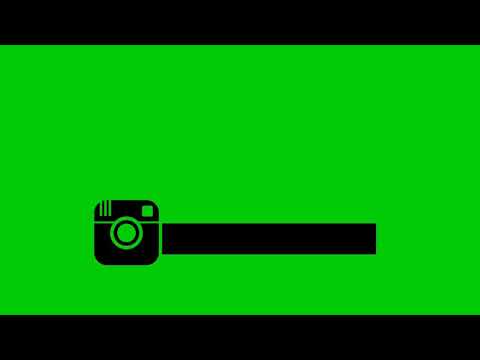 Instagram Black Logo Green screen HD