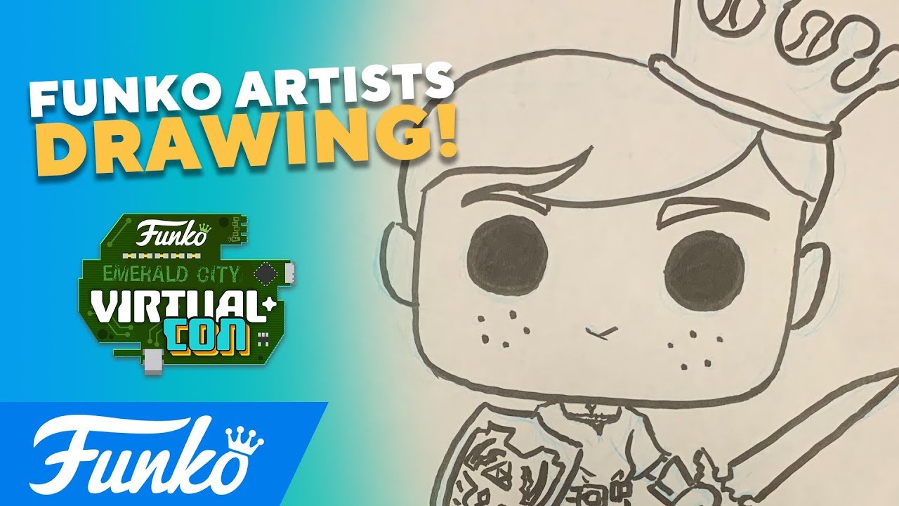 Funko Artist Sketches at Funko Virtual Con - Drawing with Ellie - YouTube