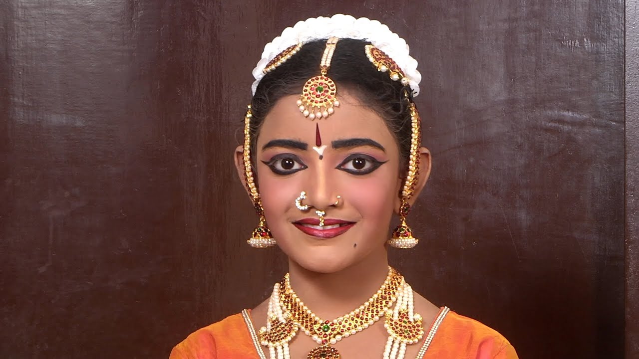 Easy and Simple Bharathanatya Makeover Session | Bharathanatyam Makeup ...