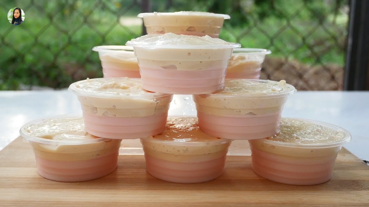 Strawberry Milk Pudding Recipe | Yummy Strawberry Milk Jelly - YouTube