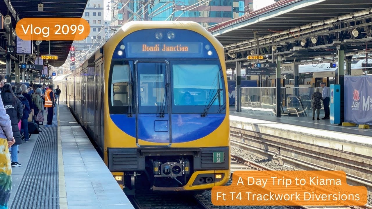 Sydney Trains Vlog 2099: A Day Trip to Kiama - Ft T4 Trackwork ...