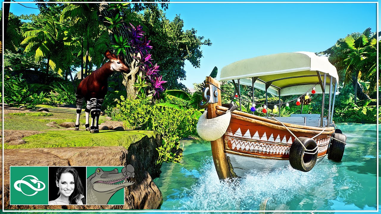 🐊 Tropical Okapi Habitat | Safari Boat Ride | Planet Zoo | - YouTube