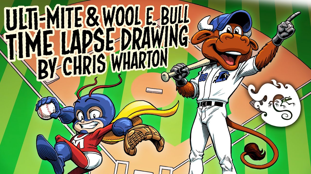 Ulti Mite & Wool E Bull Time Lapse Drawing - YouTube