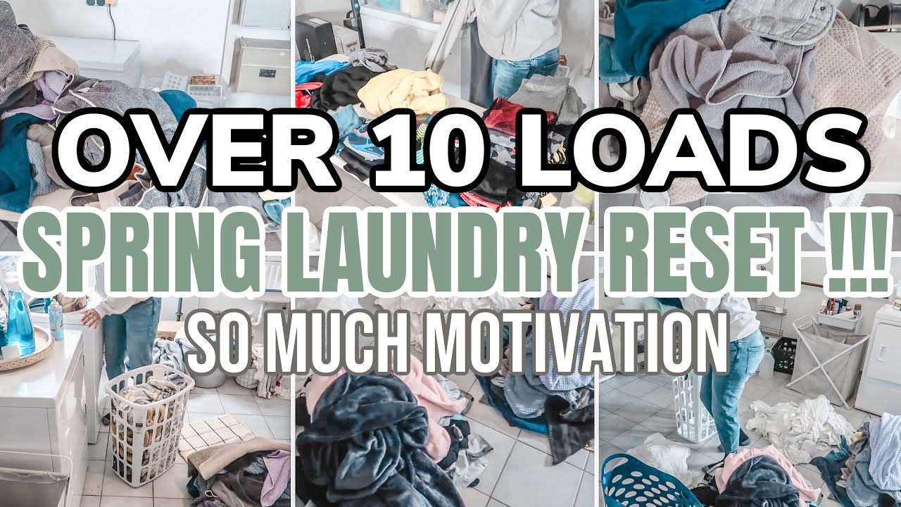 WEEKEND LAUNDRY DAY RESET ROUTINE | 3 DAY SPRING LAUNDRY ROUTINE | 2022 ...