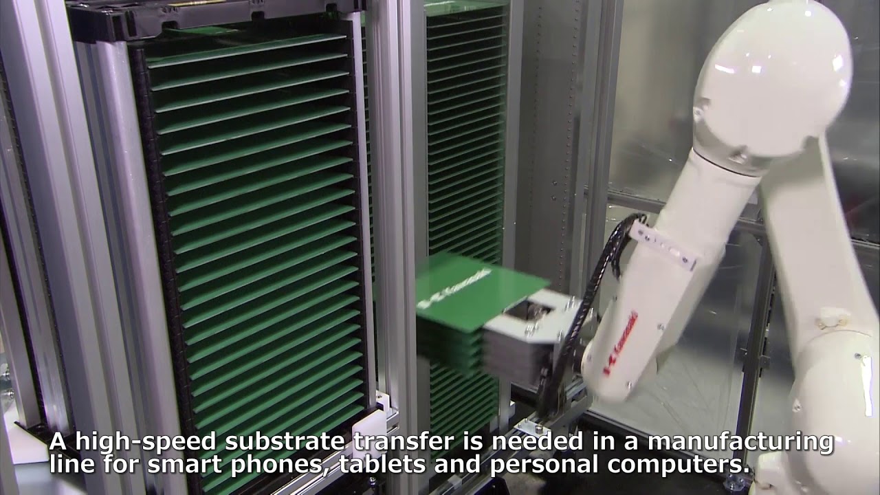 Substrate Transfer - Kawasaki RS007L Robot - YouTube