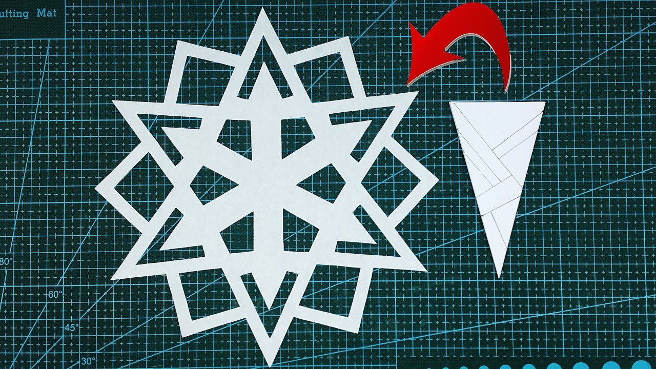 Paper Cutting Design 🎄 Affordable Paper Cutting Snowflakes 🎄 DIY ...