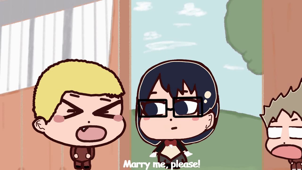 Haikyuu!! CHIBI - Tanaka meets Shimizu "Marry me please!" - YouTube