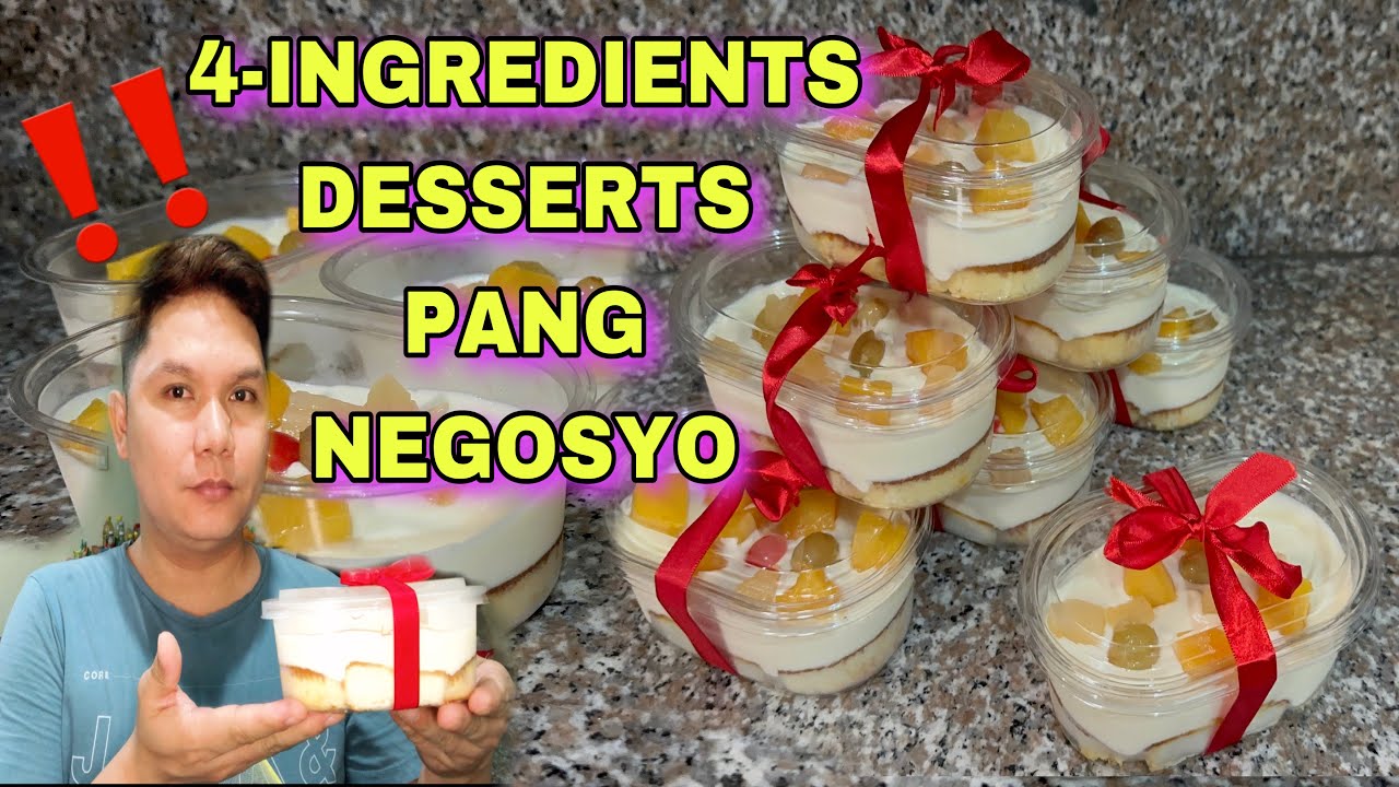 4 INGREDIENTS EASY DESSERT PWEDENG PANG NEGOSYO‼️| Jiggs Abejero - YouTube
