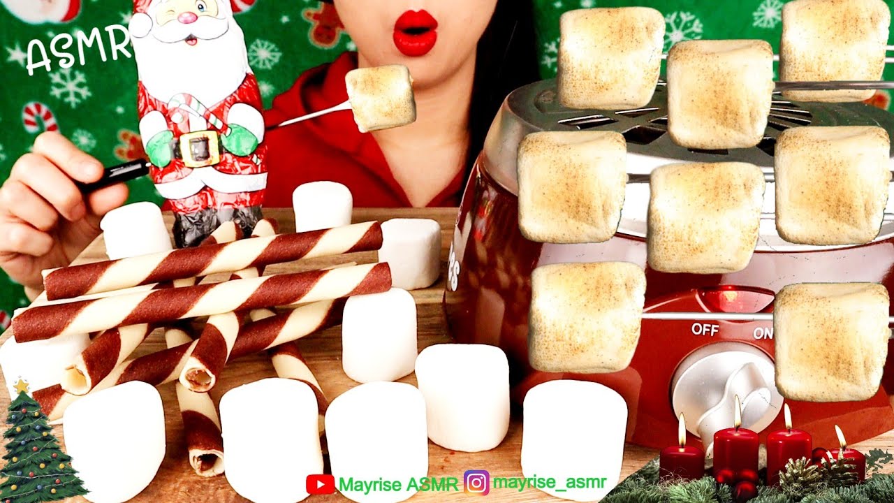 ASMR TOASTED MARSHMALLOW + CHOCOLATE STIK-O + SANTA CLAUSE (NO TALKING ...
