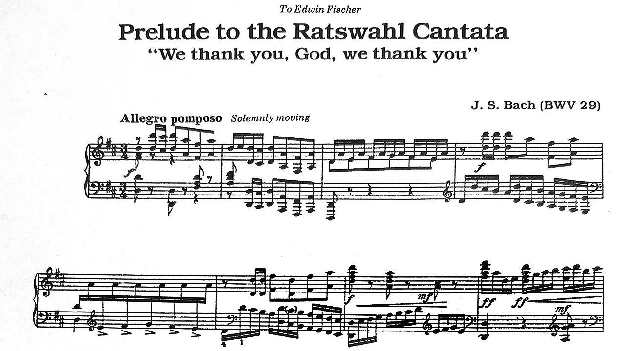 JS Bach / Wilhelm Kempff / Robert Riefling, 1960: Wir danken dir, Gott ...