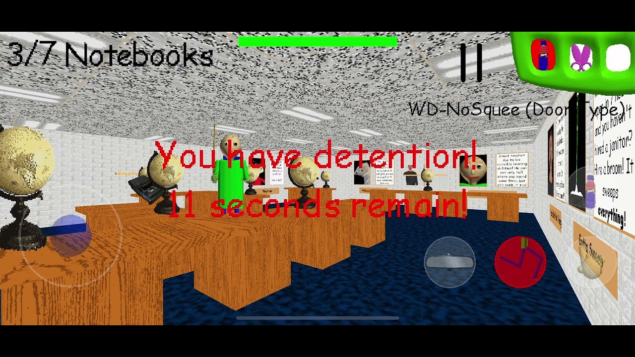 Baldi can actually get stuck between the tables and chairs in Baldi’s ...