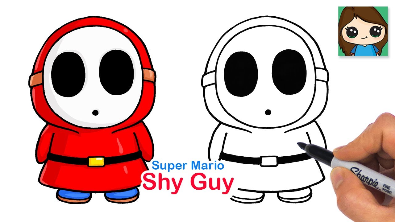 How to Draw Shy Guy | Super Mario Bros. - YouTube