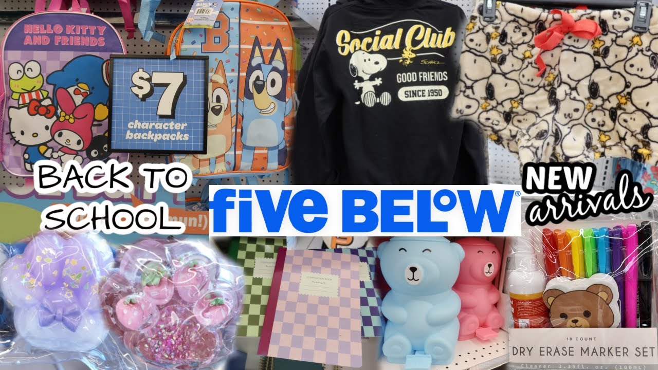 FIVE BELOW * "BACK TO SCHOOL" & MORE NEW FINDS!!! - YouTube