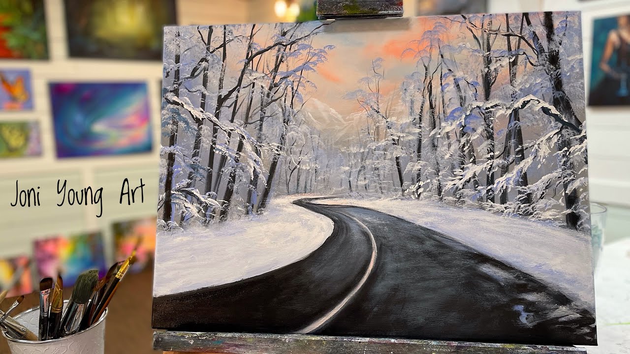 How To Paint WINTER BEAUTY | acrylic painting tutorial - YouTube