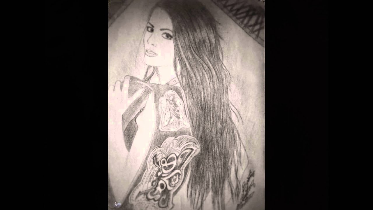 WWE my drawings of Paige 💀💀💀💀💀👊 - YouTube