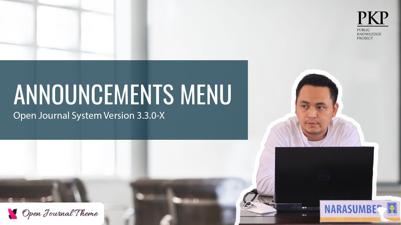 Announcement Menu OJS 3.3.0.X - Part 4 | OJS 3 Tutorials - YouTube