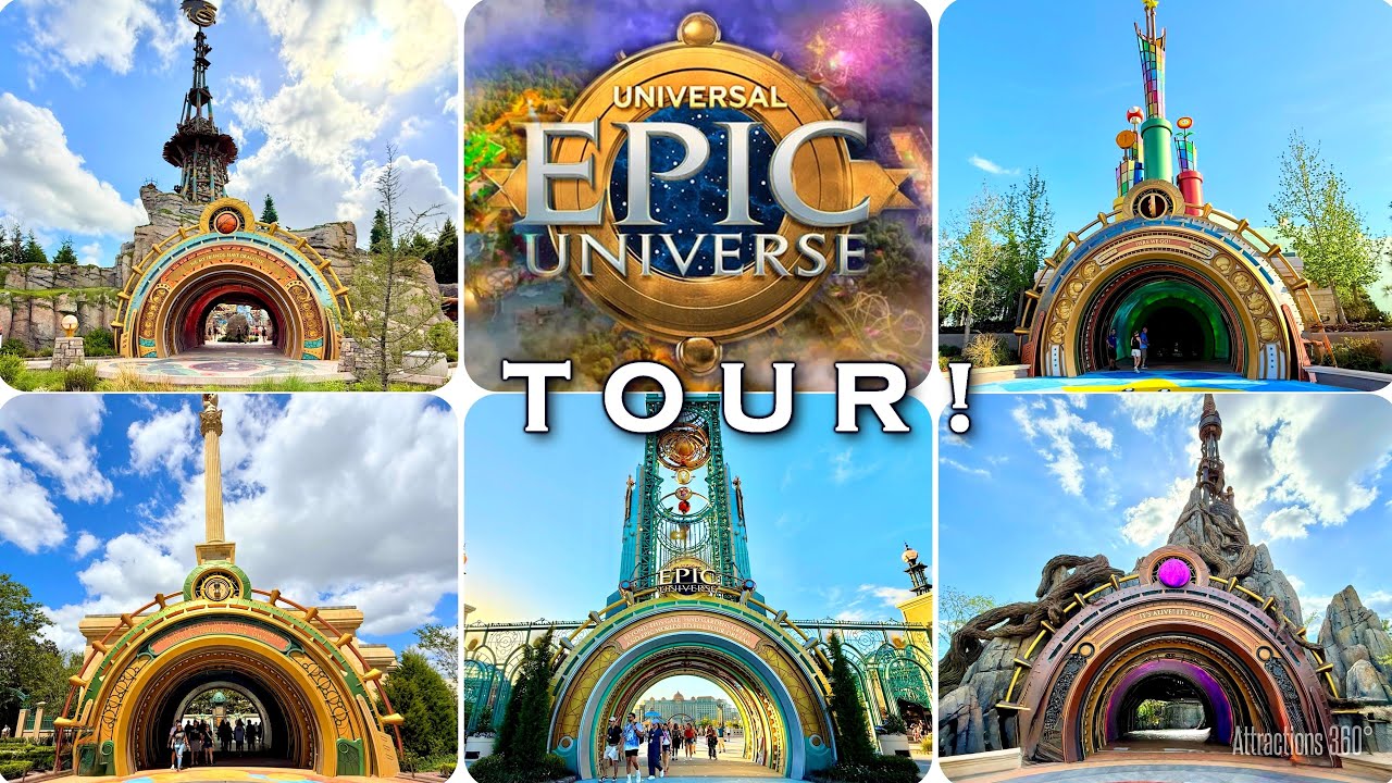 BRAND NEW! Epic Universe Theme Park Tour | A look at ALL 5 Themed Lands ...