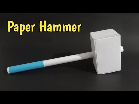 How to make paper Hammer//Paper ka Hammer kaise banaye//Diy paper craft ...