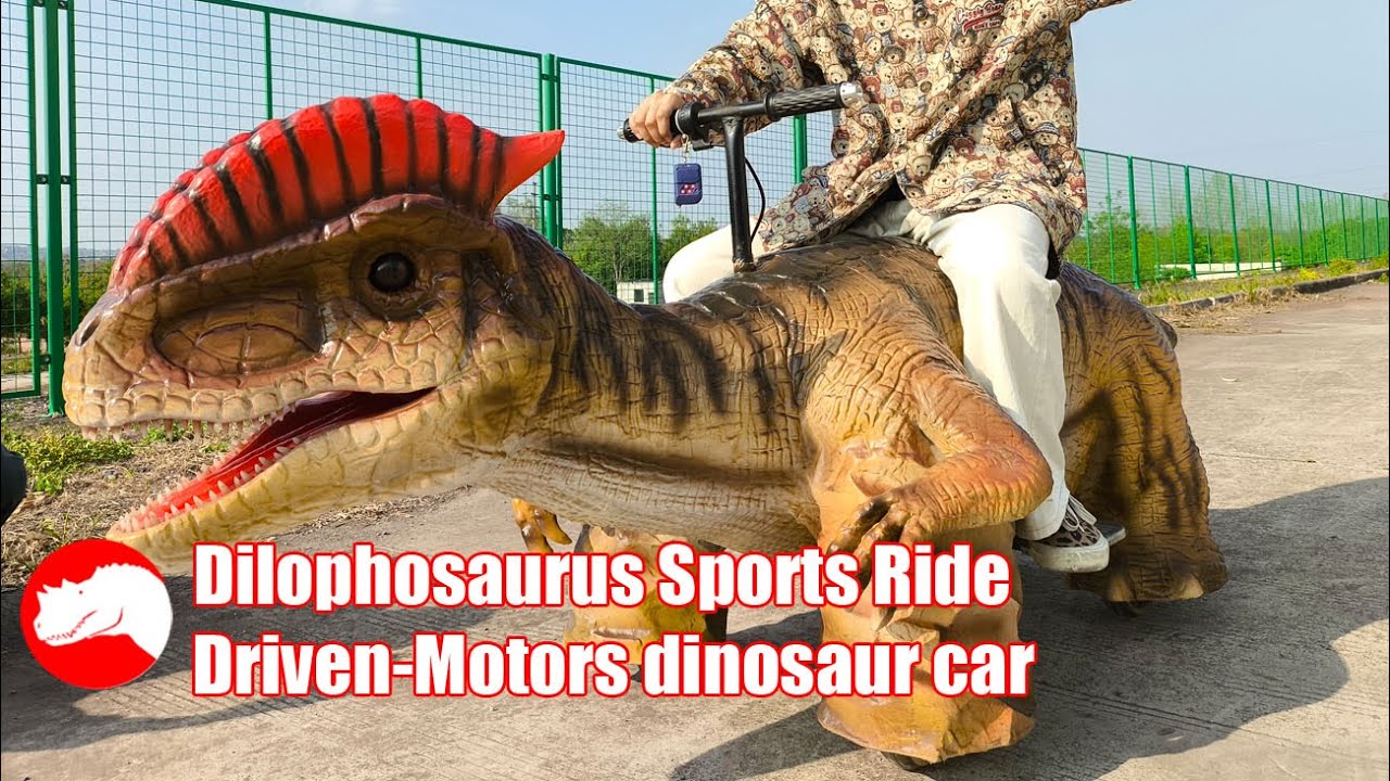 Robot Dilophosaurus Sports Ride - Driven-Motors Dinosaur Car - YouTube