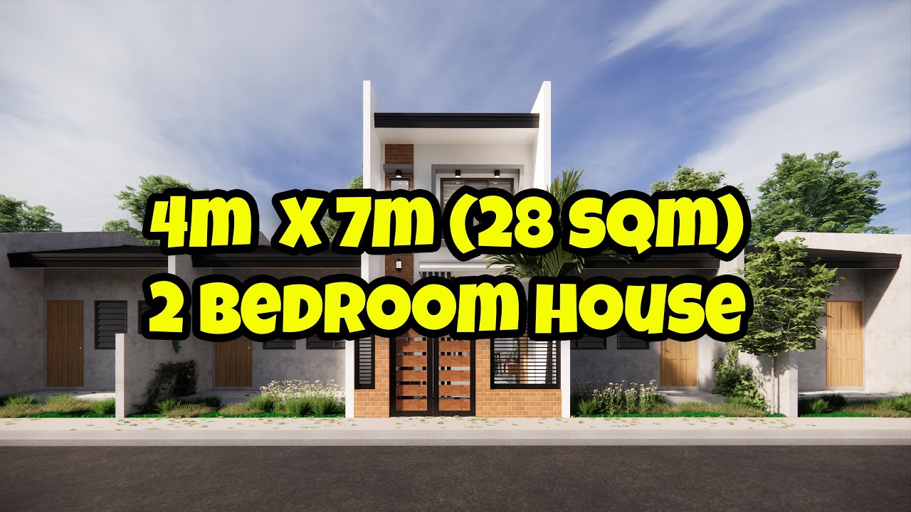 4m X 7m (28sqm) 2 BEDROOM TWO STOREY HOUSE - YouTube