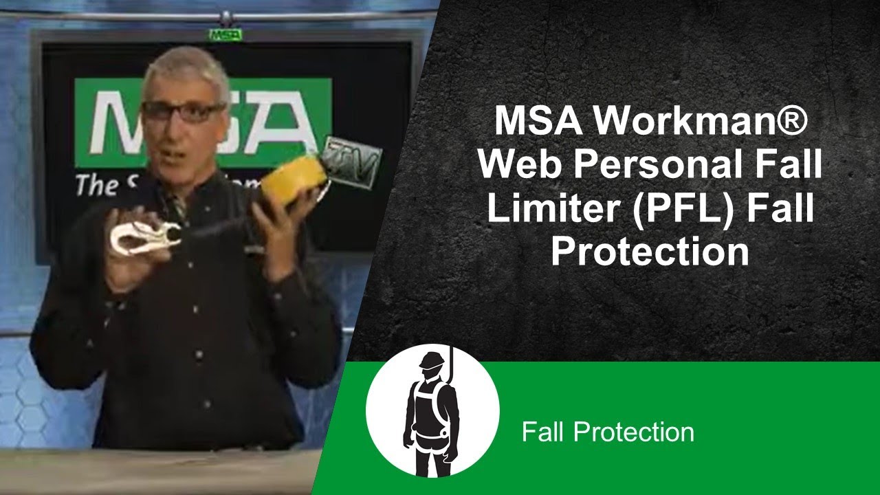 MSA Workman® Web Personal Fall Limiter (PFL) Fall Protection - YouTube