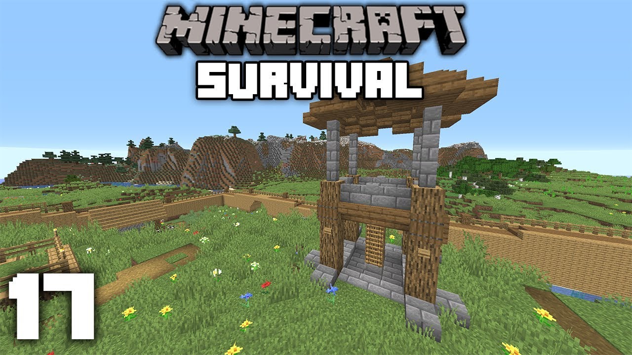 Minecraft 1.14 Survival Let's Play - Village Watchtower | Ep 17 - YouTube