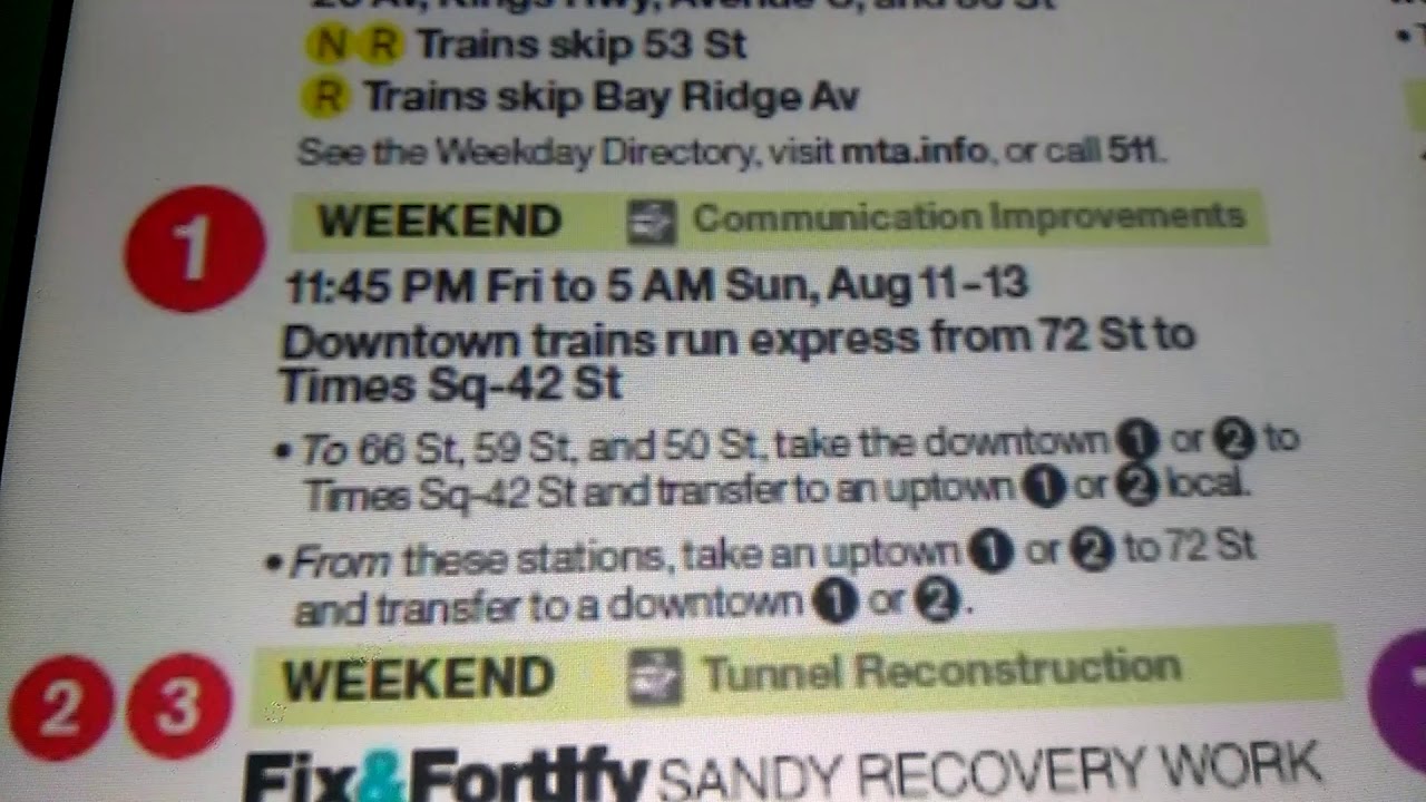 MTA Planned Service Change - YouTube