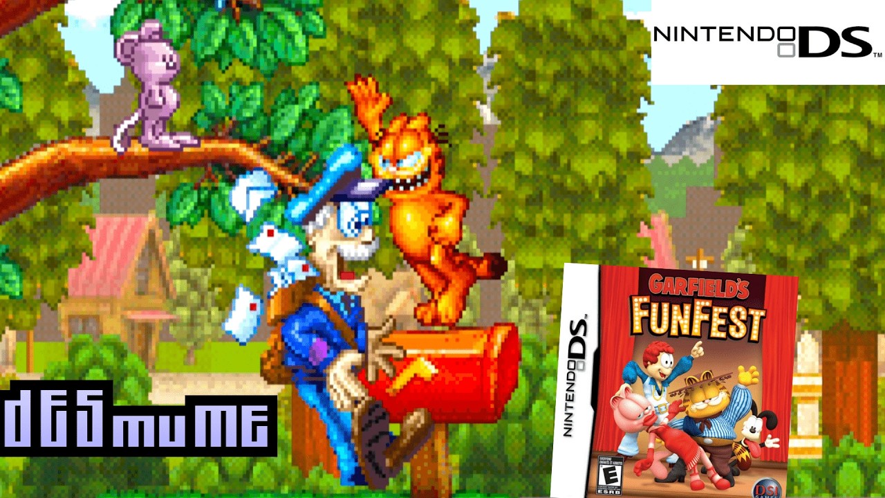 Garfield's Fun Fest (2008) Nintendo DS Gameplay in HD (DeSmuME) - YouTube