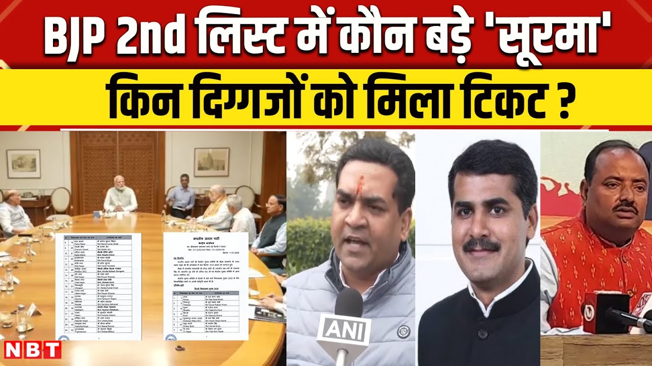 Delhi Election 2025: BJP Second List में कौन से बड़े चेहरे Kapil Mishra को कहां से मिला Ticket ...