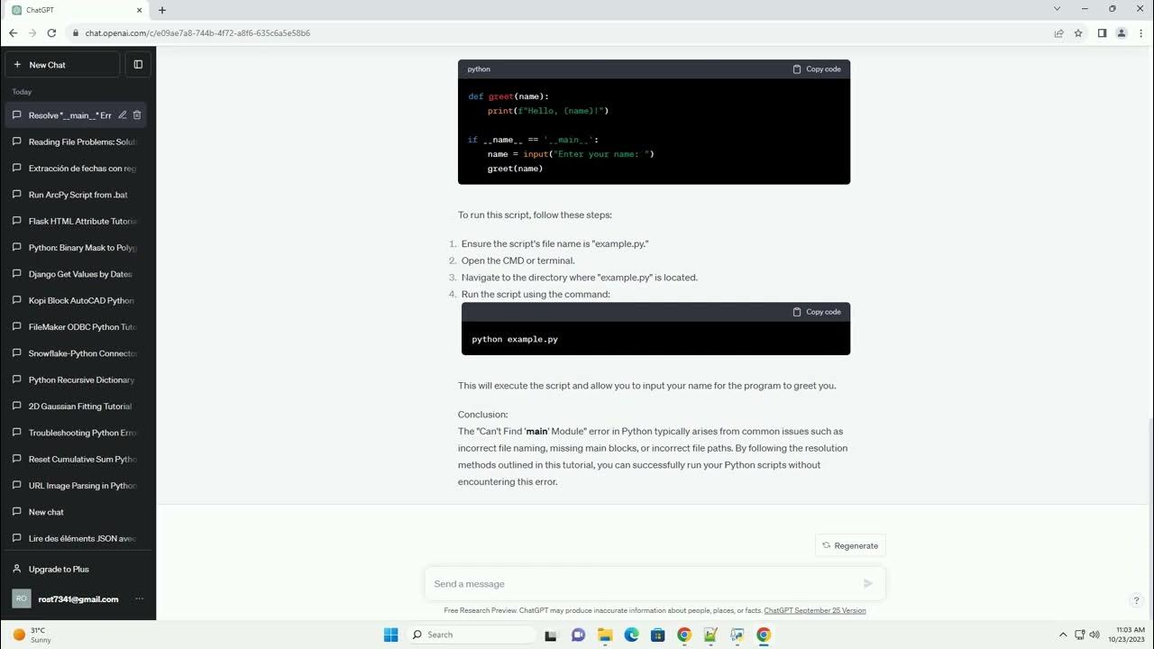 Can T Find Main Module In Cmd With Python Youtube