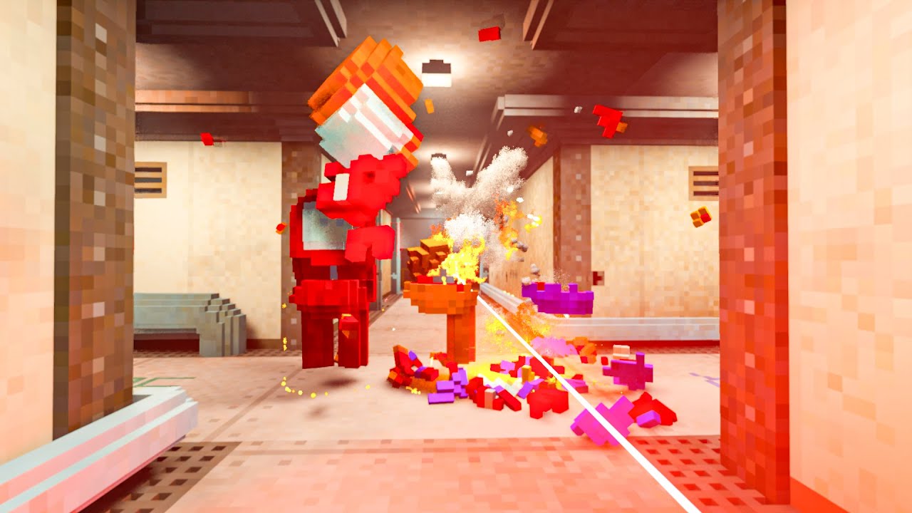 Destroying Among us base with different lasers in Teardown Mods - YouTube